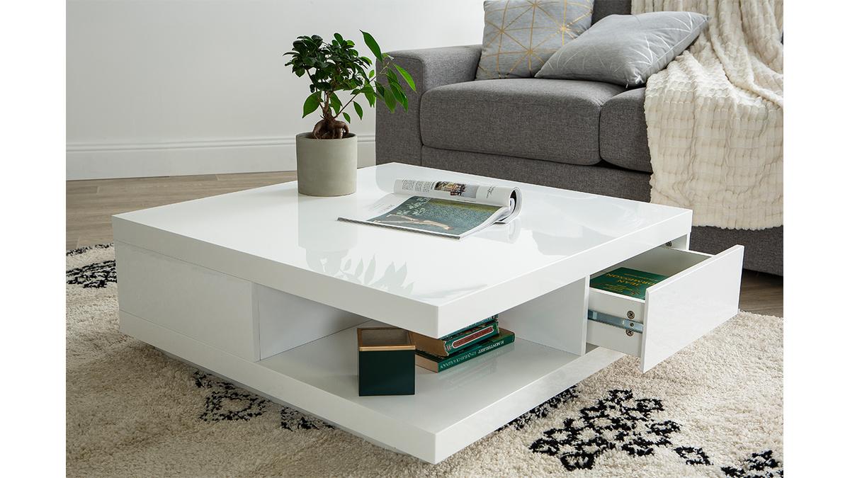 Table basse blanc laqué : nos 6 modèles préférés