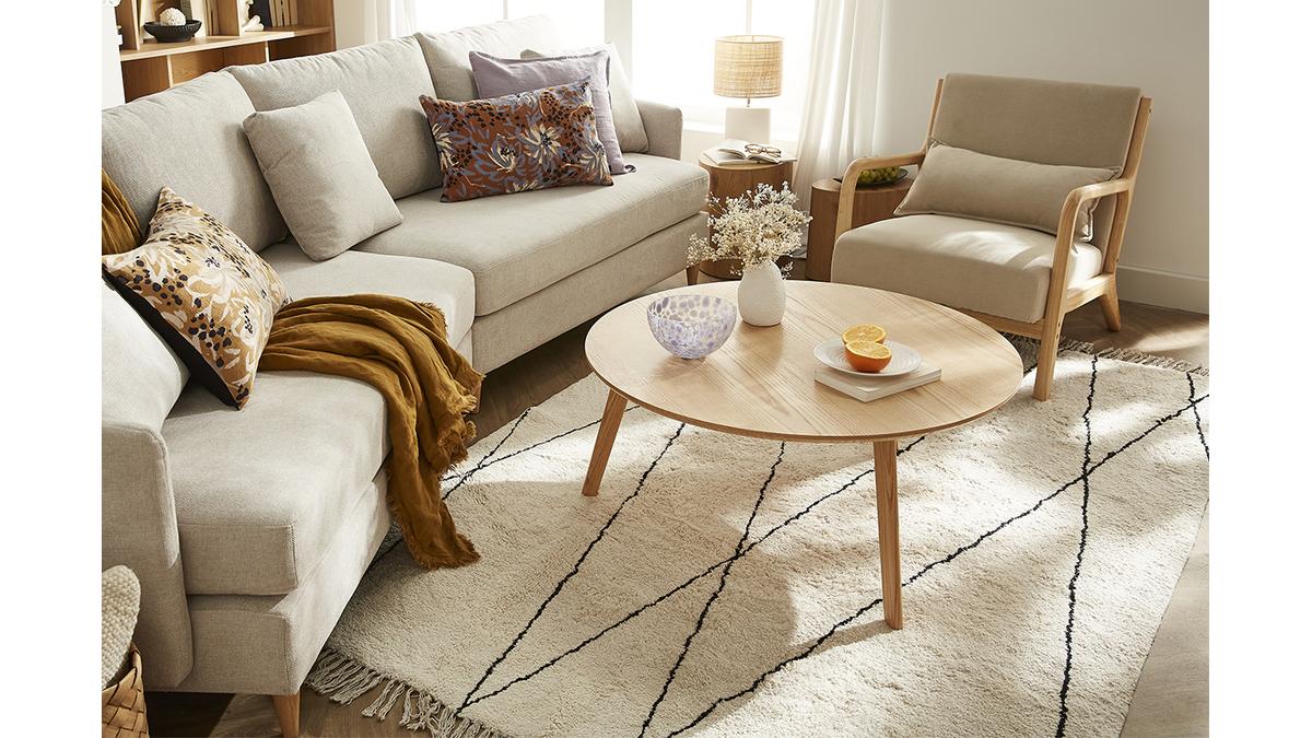 Table basse ronde bois : 8 modèles chaleureux pour le salon