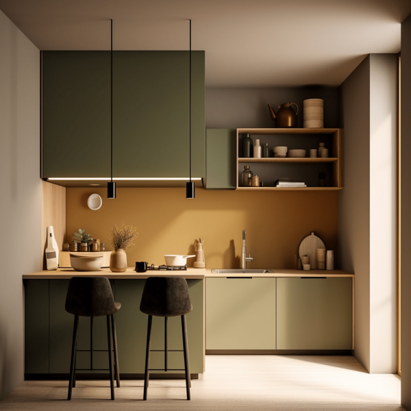 Cuisine verte et bois : 16 idées déco pour cette association