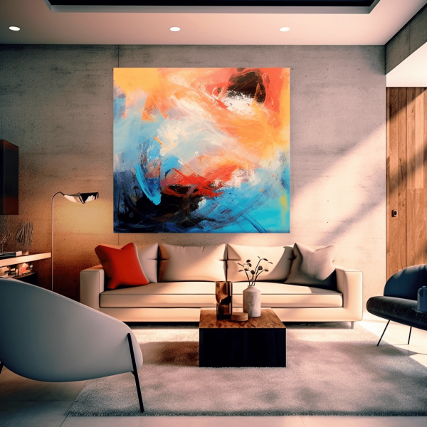 Comment décorer son salon dans le style abstrait