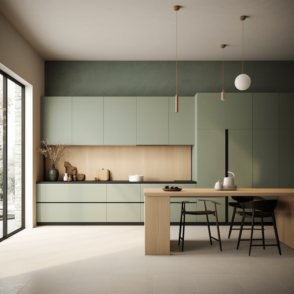 Cuisine vert amande : nos 14 idées déco et tendances