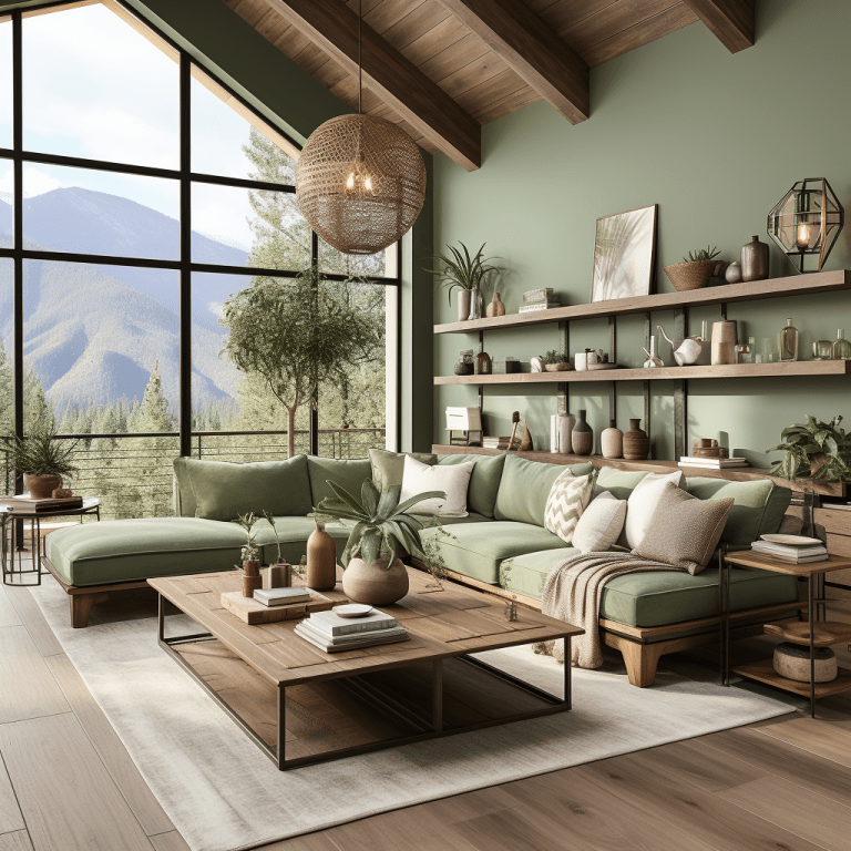 Salon vert : 17 idées déco pour créer une ambiance nature