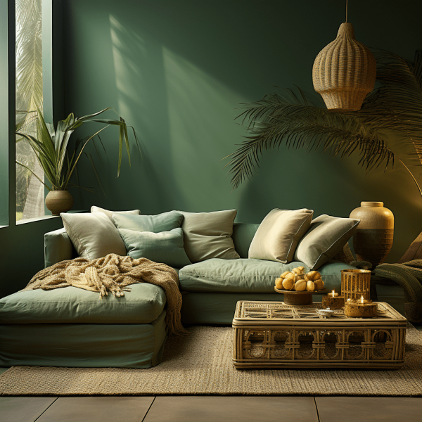 Salon vert : 17 idées déco pour créer une ambiance nature