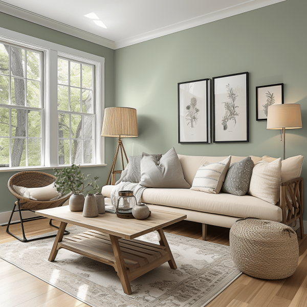 Salon vert sauge : 15 idées déco pour réussir votre espace