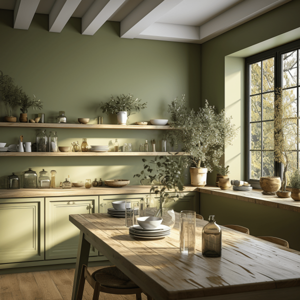 Cuisine vert olive : 13 idées tendances avec cette couleur