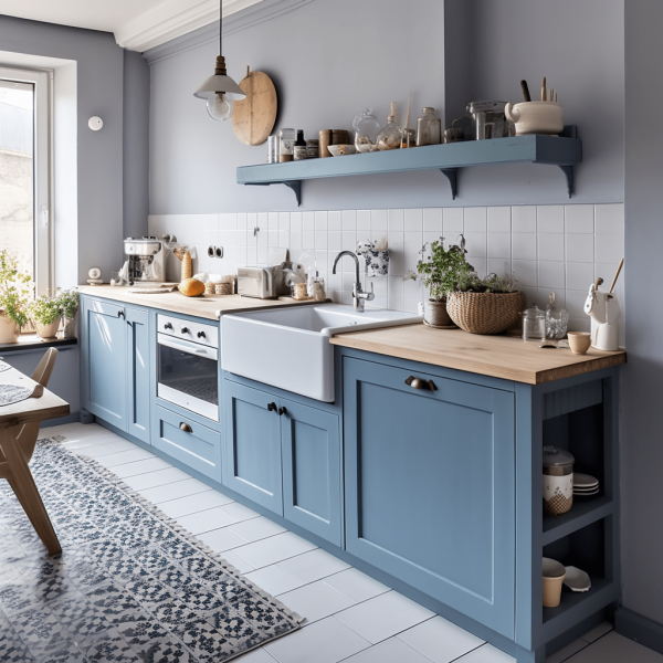 Cuisine bleu gris : 6 idées tendances dans cette teinte