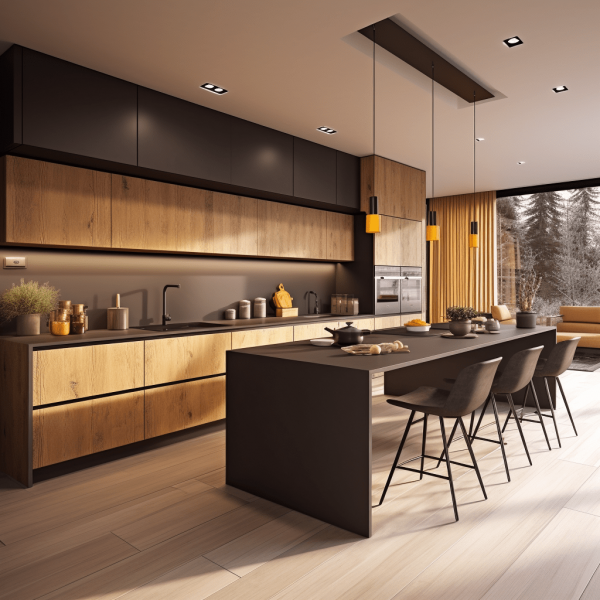 Cuisine marron : clair ou foncé, 12 idées déco et tendances