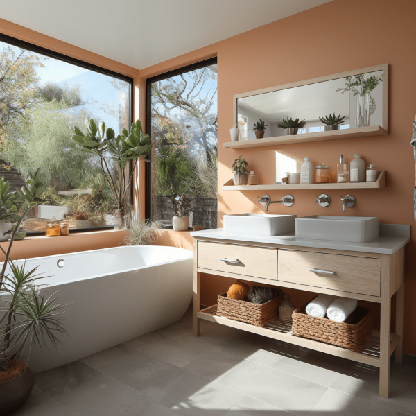 Salle de bain orange : nos 18 idées et conseils tendances