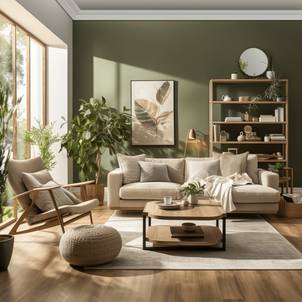 Salon kaki : 17 idées déco élégantes et modernes à découvrir