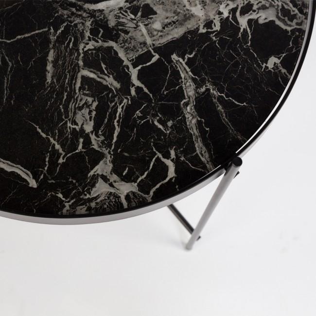Table basse design ronde S - CUPID MARBLE Noir - Zuiver - Bleu Canard