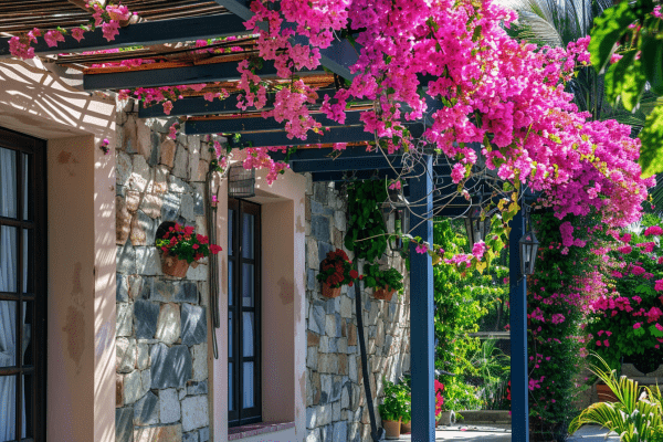 Comment Aménager Une Pergola Avec Des Fleurs Grimpantes – BBEM